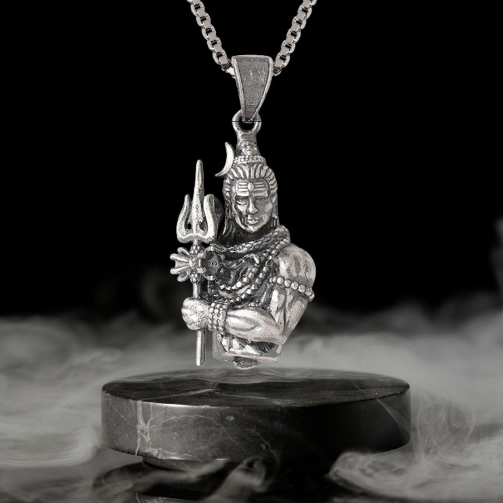 Rudrakant | The Shiva 925 Silver Pendant – Rey & Co.